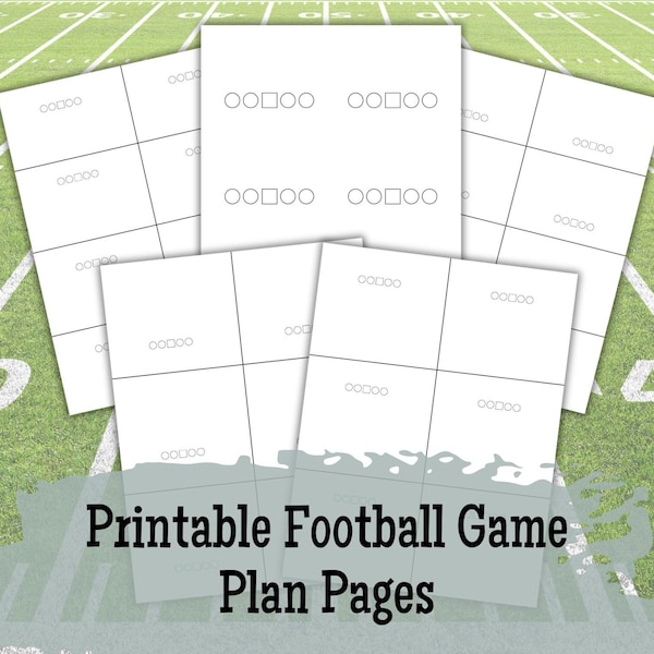 Football Practice Plan Sheet - Etsy