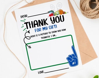 Thank You Card Fill In Easy Thank You Cards for Kids Thank - Etsy