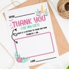 PRINTABLE Kids Thank You Cards Cute Toddler Thank You Notecards for ...