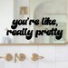 Mirror Affirmation Decal for Salon Mirrors Youre Like Really Pretty ...