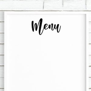 Menu Decal for Cute DIY Menu Board for Kitchen Decor Farmhouse Menu ...
