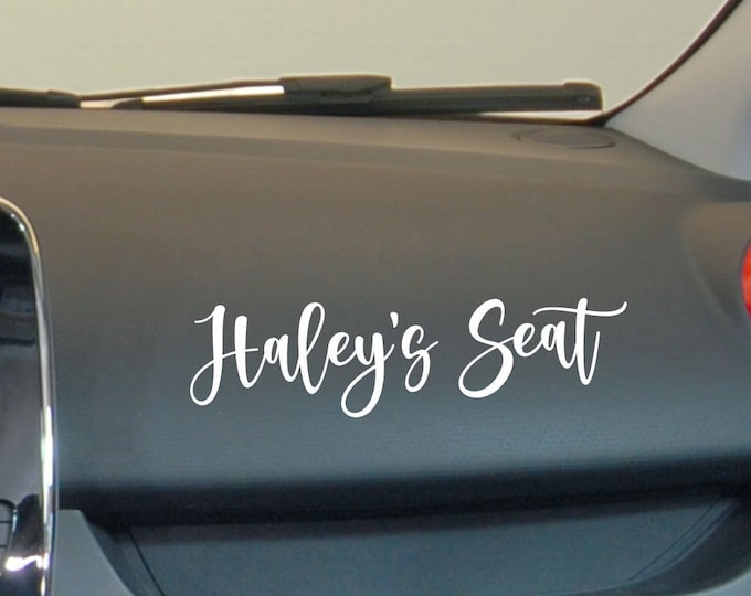 Heart Girlfriends Name Seat Sticker | Car Vinyl Decals | Relationship ...
