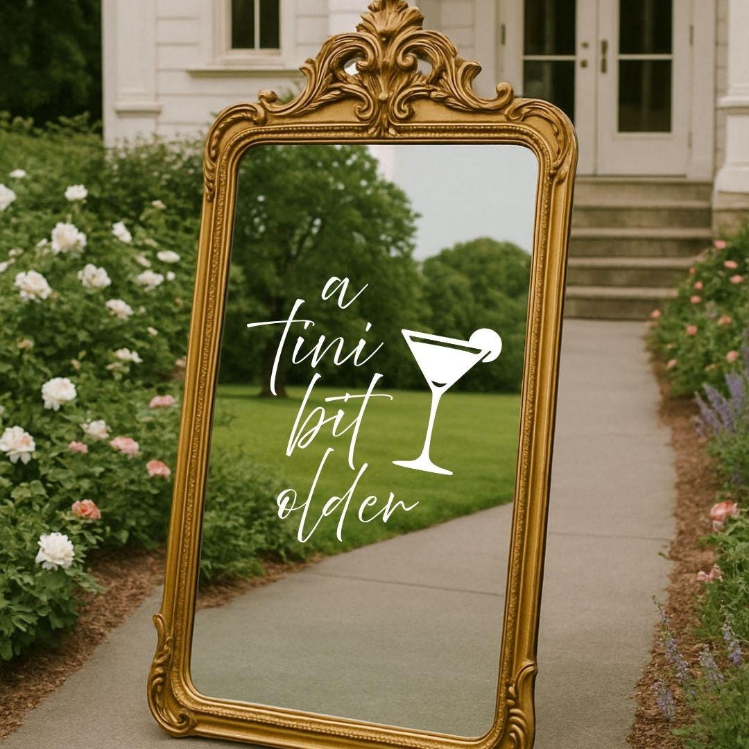 Martini Drink Station Decal for Martini Themed Birthday Vinyl Mirror ...
