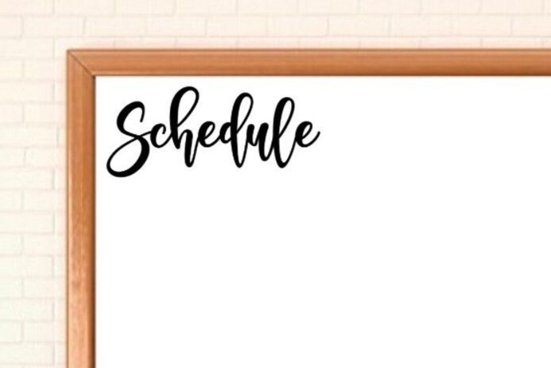 Schedule Vinyl Decal for Classroom Whiteboard, Chalkboard Teacher Decal ...