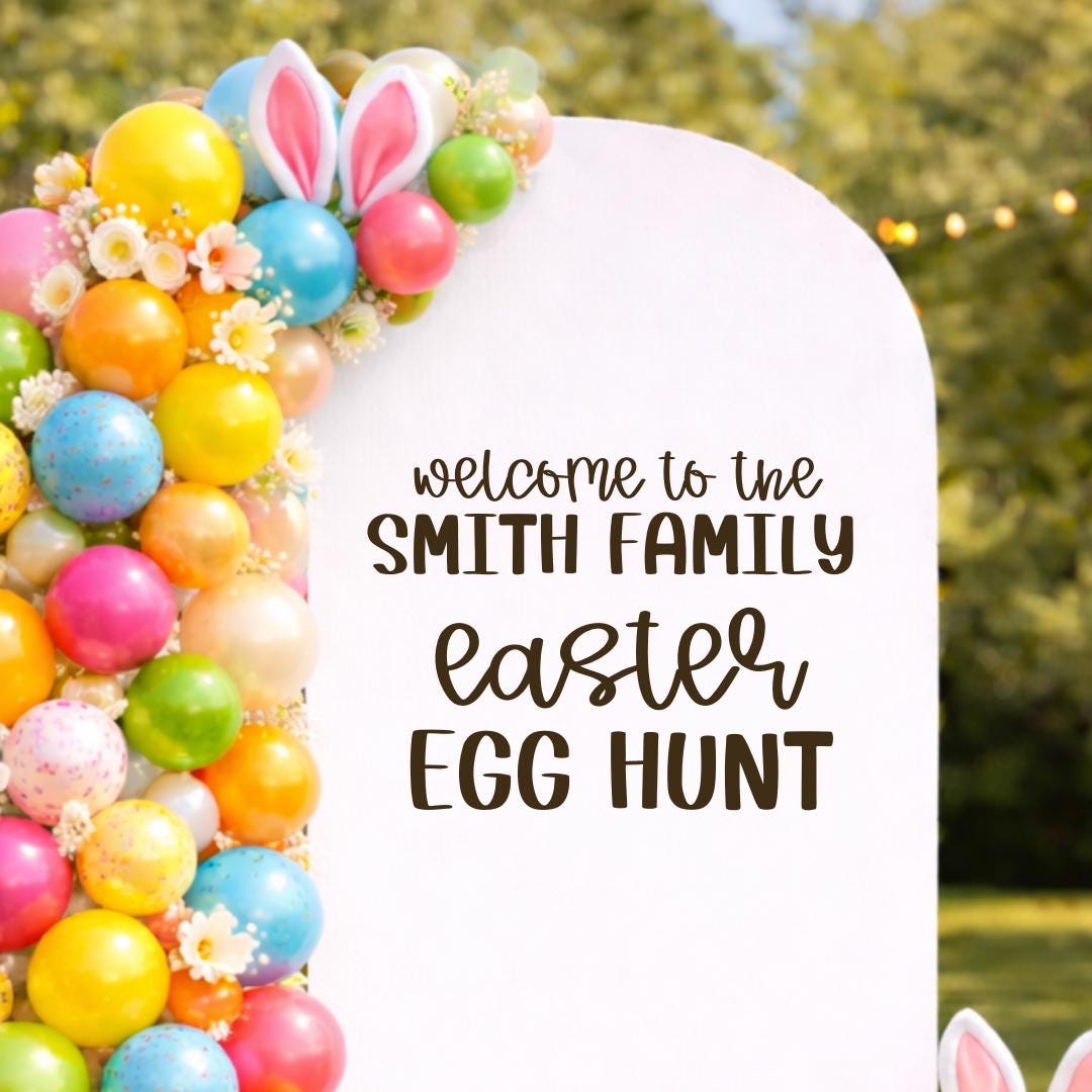 Welcome to Easter Party Sign Decals for Easter Egg Hunt Decal Vinyl for ...