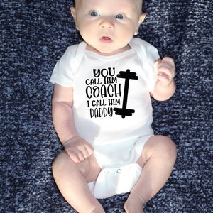 Weightlifting Baby Announcement Powerlifting Coach Gift Exercise Baby ...