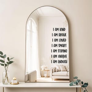 Kids Daily Positive Affirmation Decal for Mirror Affirmation Custom Kid ...