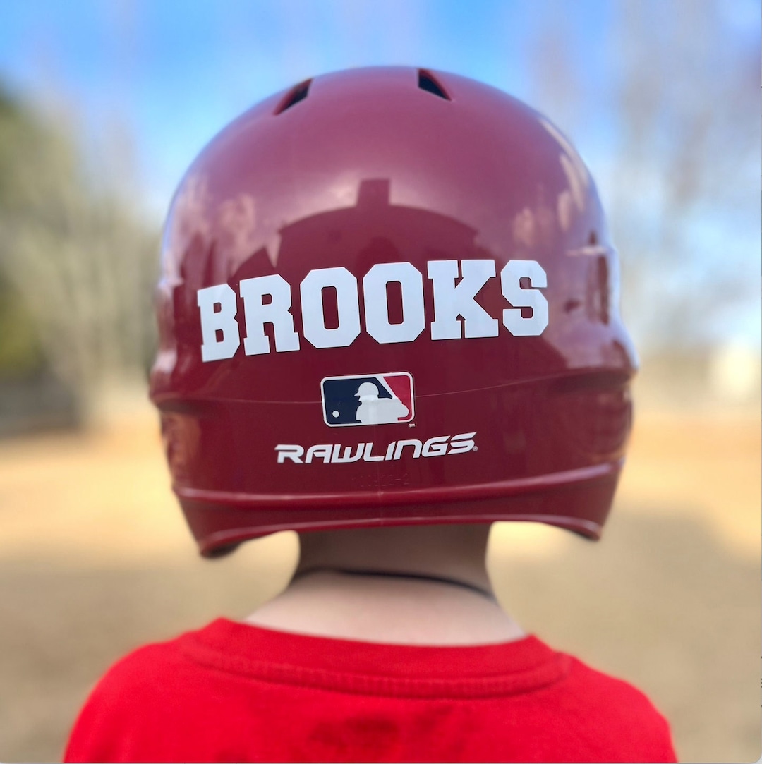 Tball Helmet Custom Name Decal for Kids Custom Helmet Sticker Baseball ...