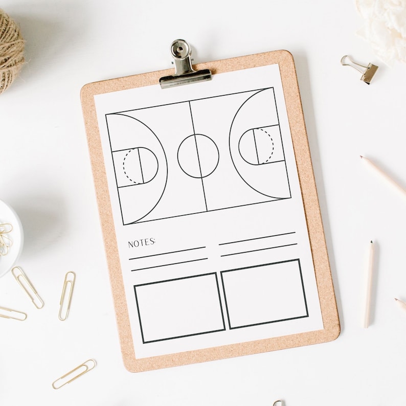 Basketball Printable Playbook for Kids Basketball Diagrams - Etsy
