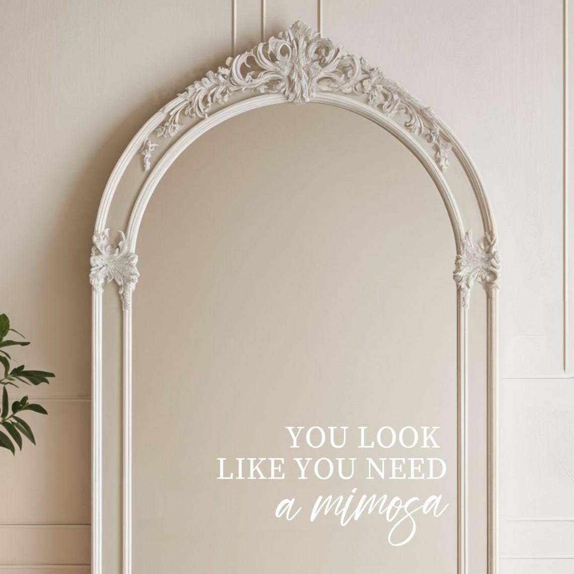 Funny Mimosa Sign Decal for Bridal Shower Mirror Sign Bachelorette ...