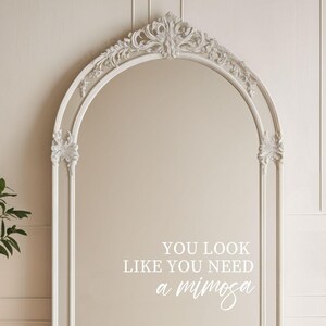 Funny Mimosa Sign Decal for Bridal Shower Mirror Sign Bachelorette ...