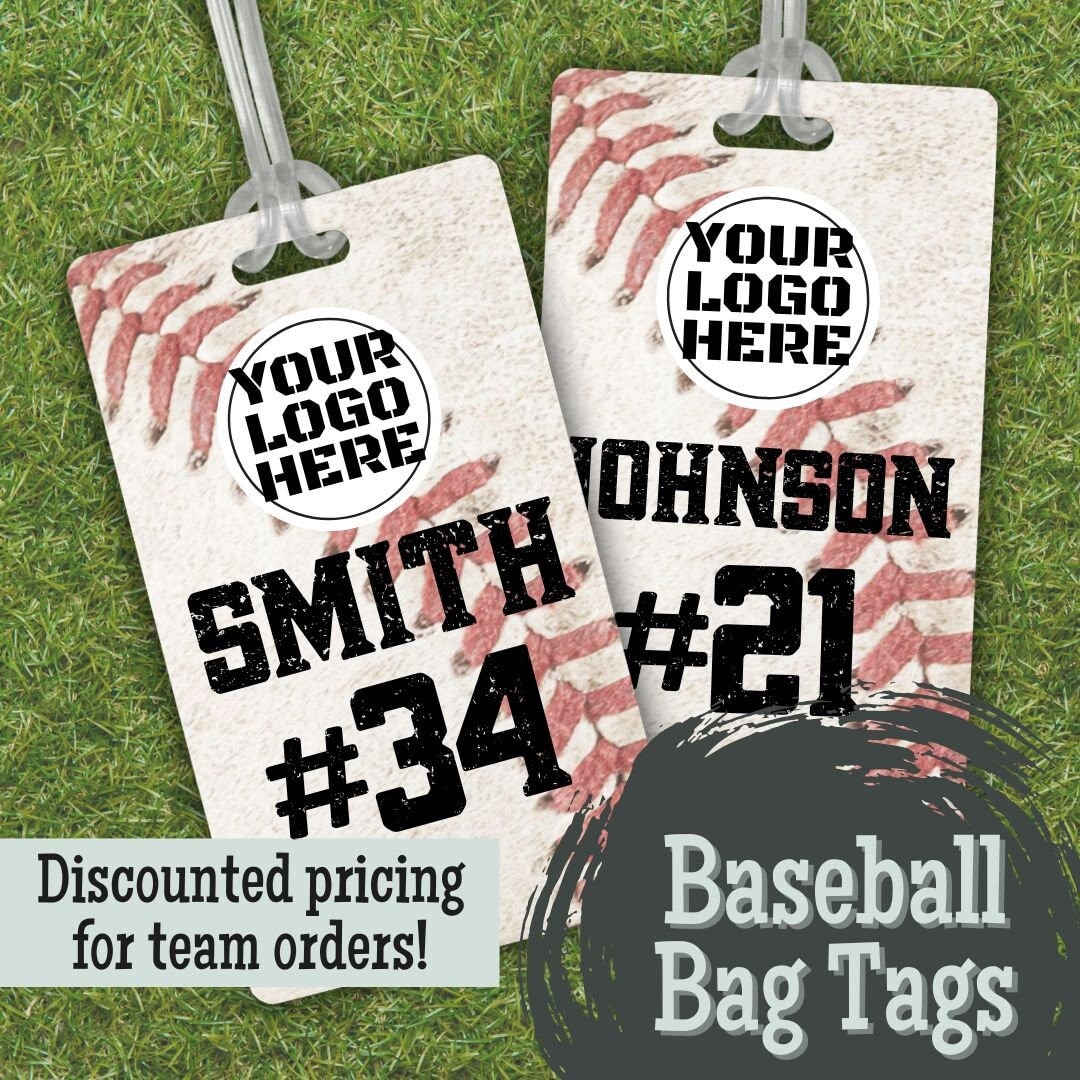 Custom Baseball Bag Tag With Team Logo Travel Ball Bag Tag Labels for ...