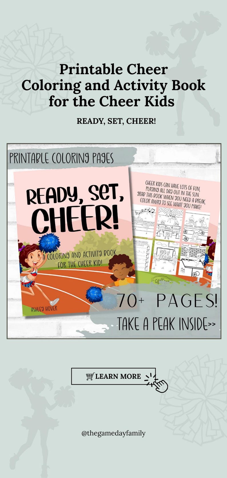 Cheer Printable Kids Coloring Pages Cheer Birthday Party Cheer Fun ...