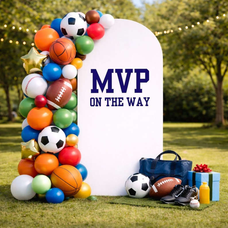MVP Baby Shower Party Decal Sticker Baby Shower Decoration Mirror Sport ...