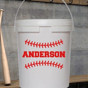 Baseball Decal for Team Ball Buckets Custom Baseball Bucket Decal ...