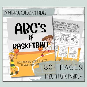 Abc’s of Basketball Printable Coloring Book for Kids Alphabet Coloring ...