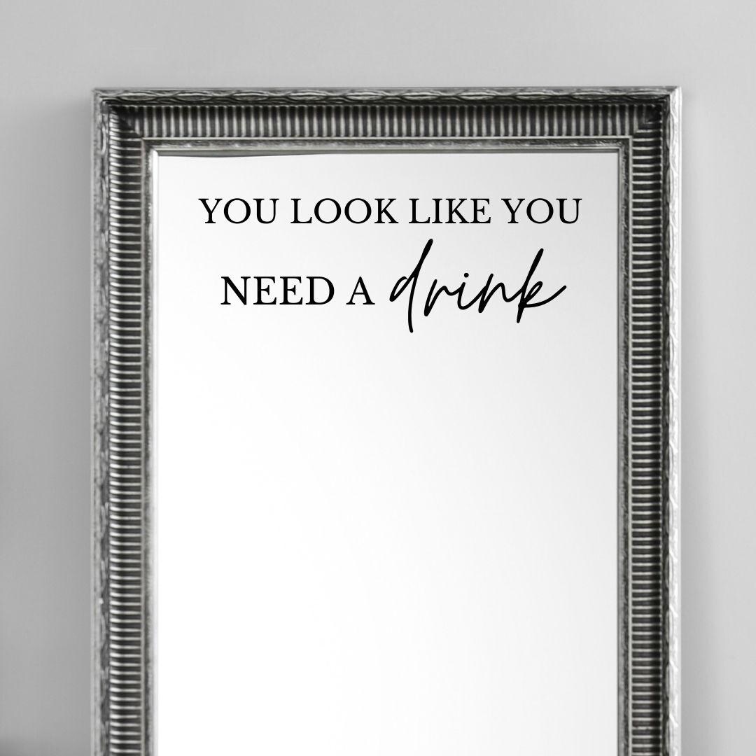 Wedding Drink Decal for Cocktail Station Sign Unique Witty Alcohol Sign ...