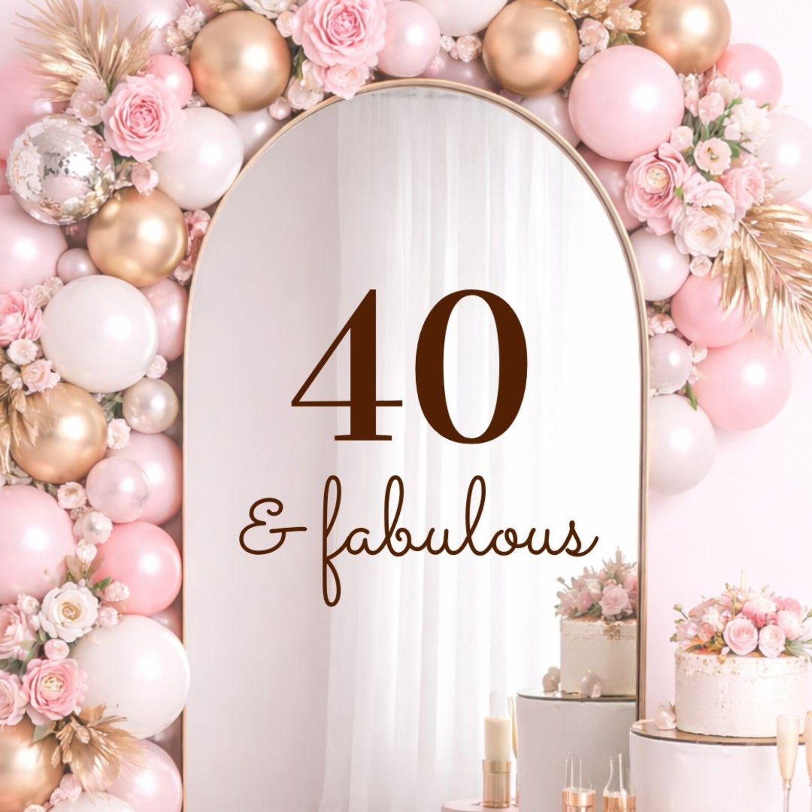 Forty and Fabulous Decal for 40th Birthday Sign Vinyl Decal Forty ...