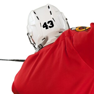 Hockey Number Decal for Custom Helmet Label Sticker Hockey Team Gift ...