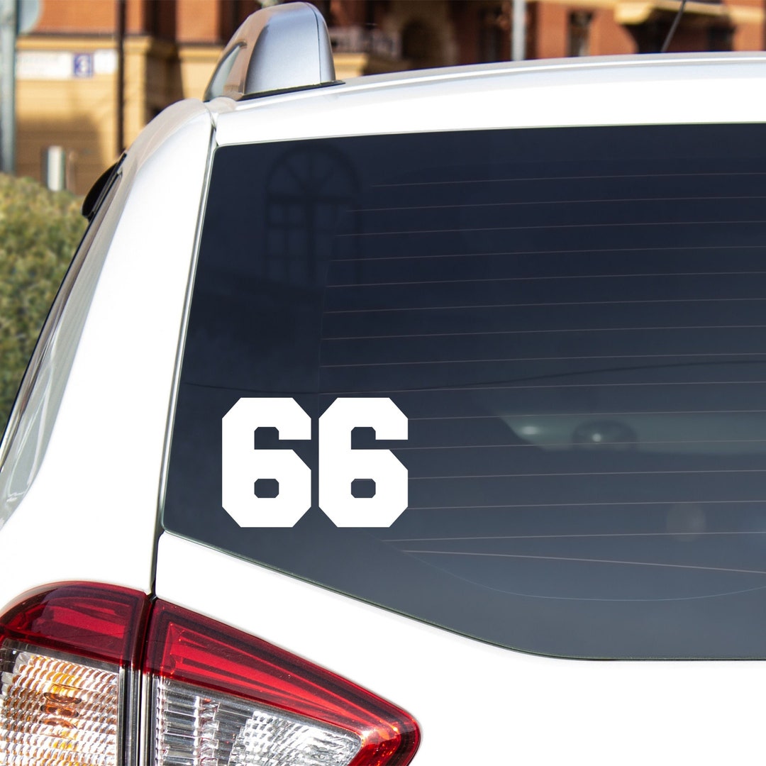 Sports Number Vinyl Decal for Car Varsity Number for Water Bottle Team ...