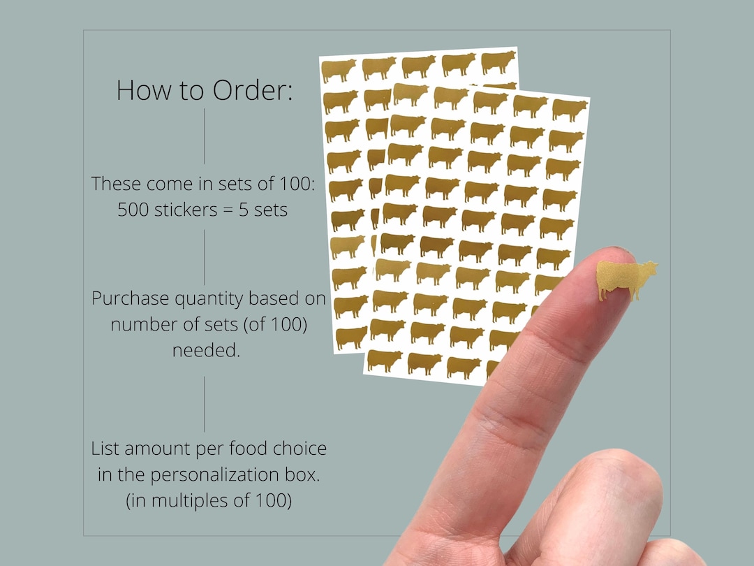 Set of 100 Elegant Meal Indicators for Large Catered Events Meal Labels ...