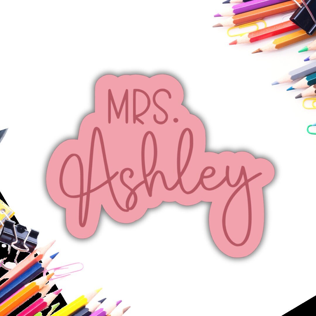 Custom Teacher Name Sticker for Personalized Teacher Gift Idea Teacher ...