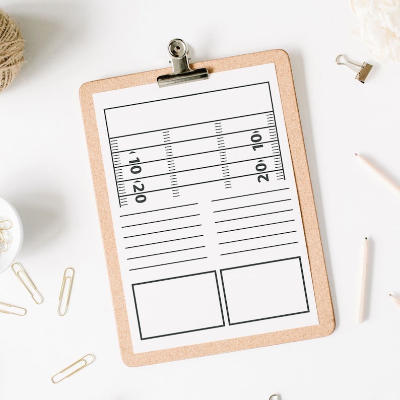 Football Printable Playbook Sheet for Coach Journal for Plays Field ...
