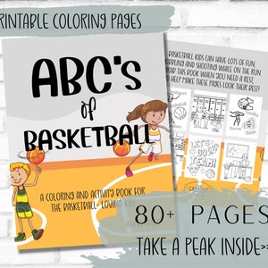 Abc’s of Basketball Printable Coloring Book for Kids Alphabet Coloring ...
