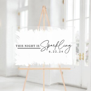 This Night is Sparkling Decal for Wedding Sparker Send off Sign Wedding ...