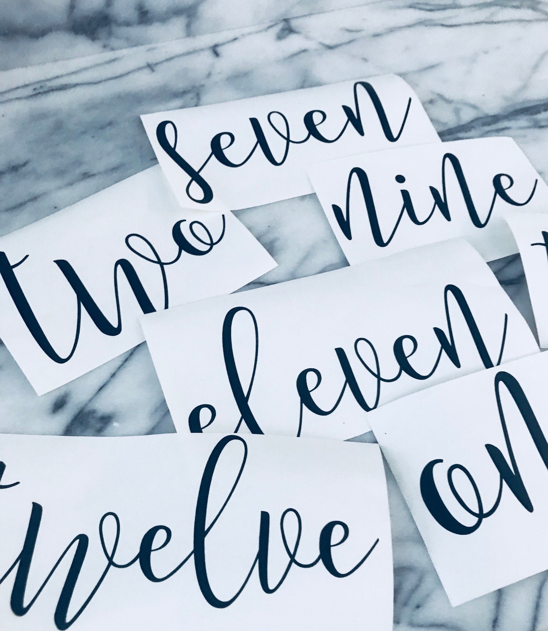 Vinyl Decal Numbers Wedding Table Numbers Baby Month Decals - Etsy