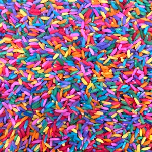 Rainbow Colored Rice for Kids Colorful Sensory Bin Filler for ...