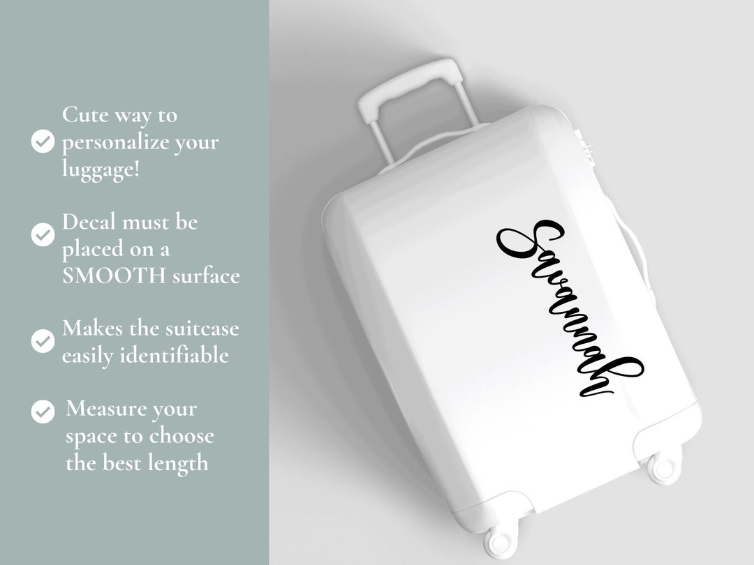 Personalized Suitcase Sticker for Easy Travel Identification Vinyl ...