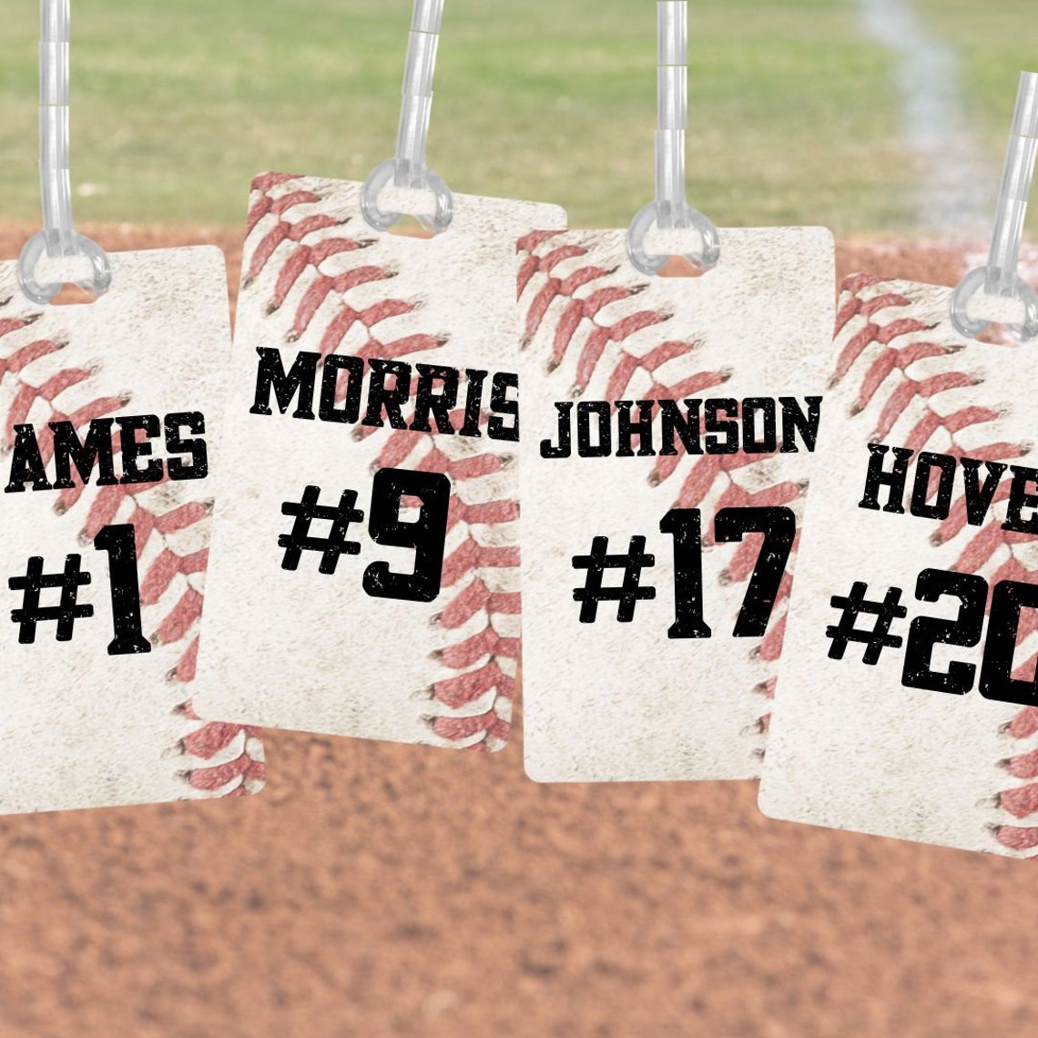 Personalized Baseball Tags for Youth Team Gear Backpack Tag Gift Sports ...