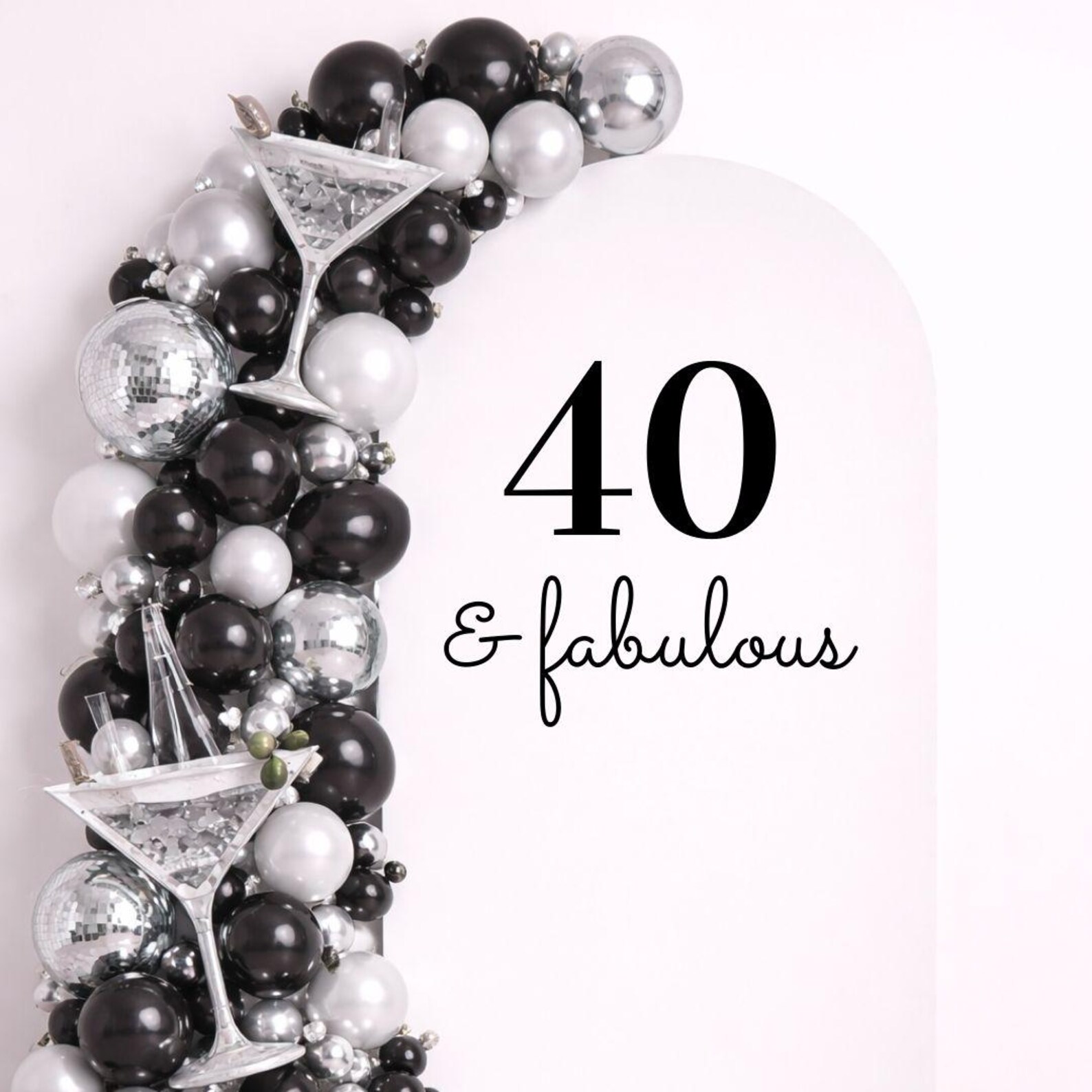 Forty and Fabulous Decal for 40th Birthday Sign Vinyl Decal Forty ...