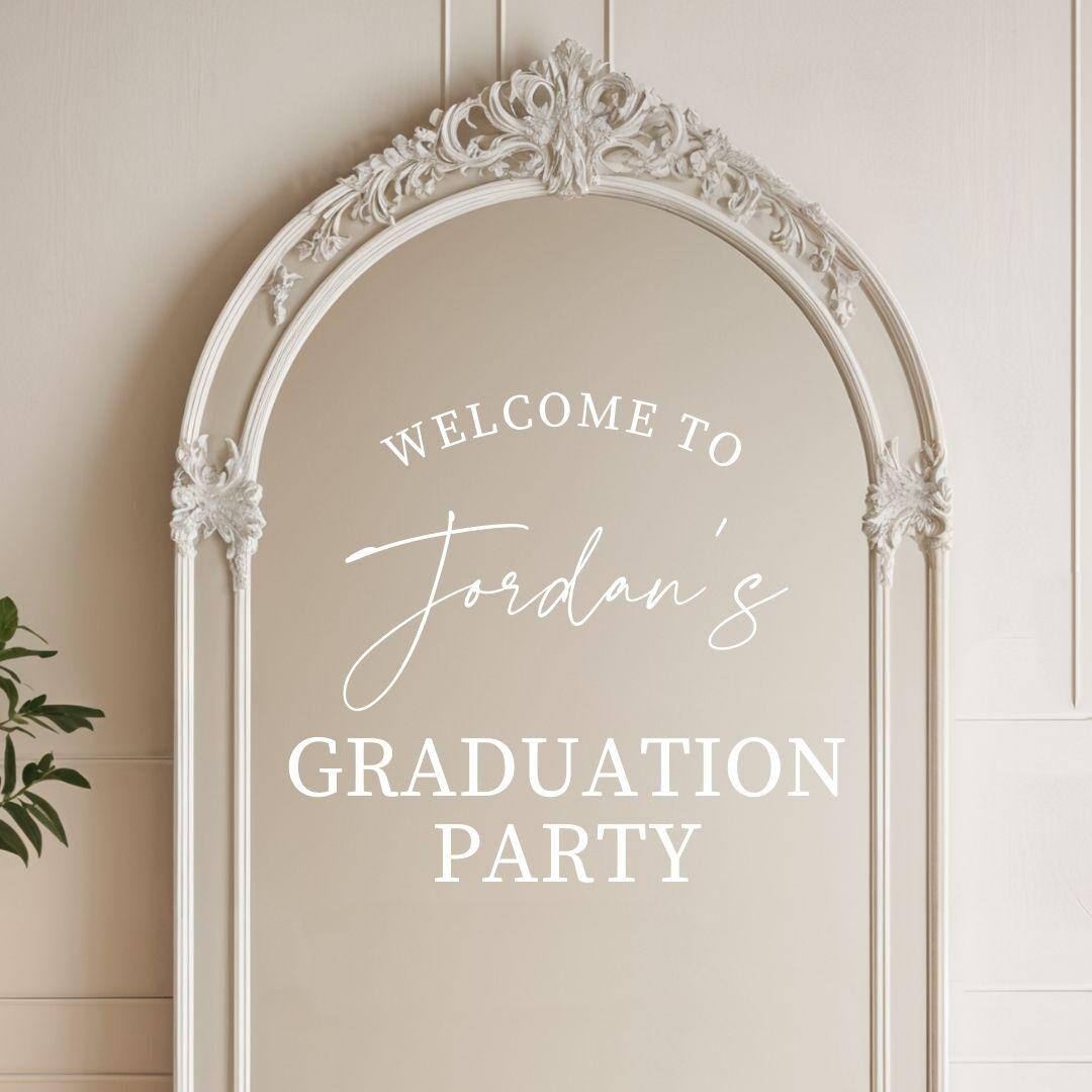 Graduation Party Decal for Graduation Welcome Sign Custom Grad Party ...