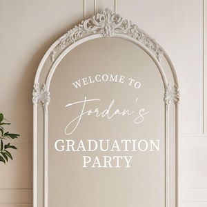 Graduation Party Decal for Graduation Welcome Sign Custom Grad Party ...