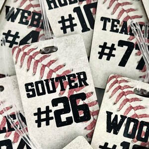 Personalized Baseball Tags for Youth Team Gear Backpack Tag Gift Sports ...