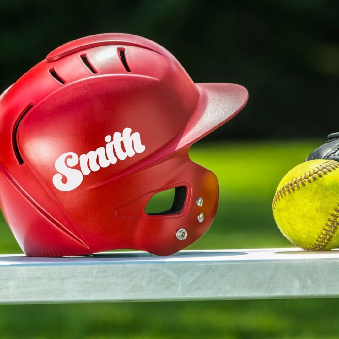 Retro Custom Softball Helmet Decal for Softball Team Name Decal for ...