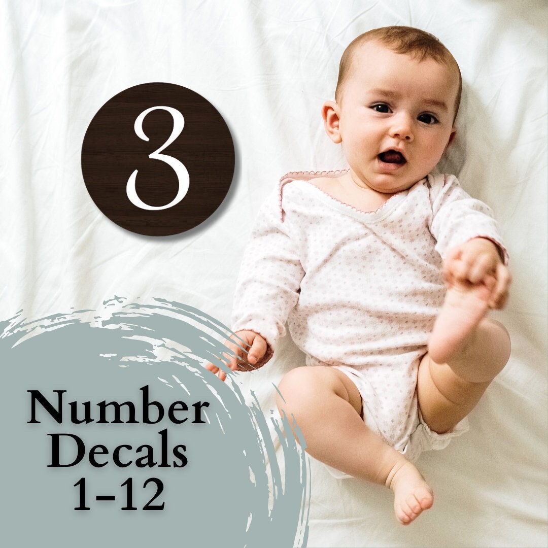 Vinyl Decal Numbers (1-12) for Baby Milestones Nursery Decor Baby ...