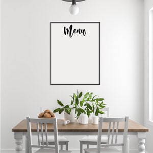 Menu Decal for Cute DIY Menu Board for Kitchen Decor Farmhouse Menu ...