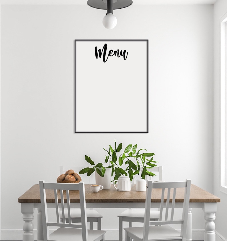 Menu Decal for Cute DIY Menu Board for Kitchen Decor | Etsy