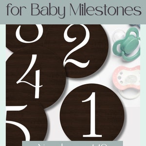Baby Number Decals (1-12) for Monthly Milestone Celebration Photos ...