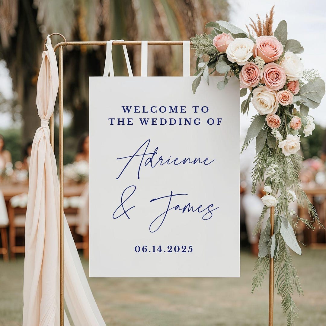 Wedding Welcome Decal for Custom Wedding Decor Sign Wedding Mirror ...