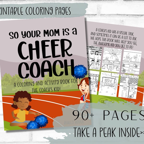 Cheerleading Coloring Pages - Etsy