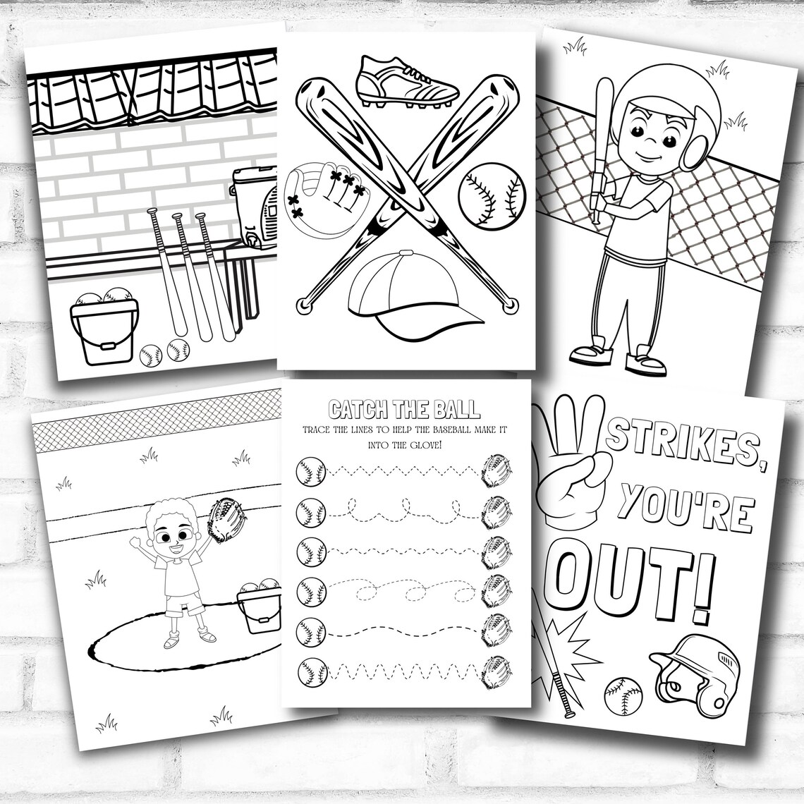 Printable Sports Coloring Pages for Kids Digital Downlaod | Etsy