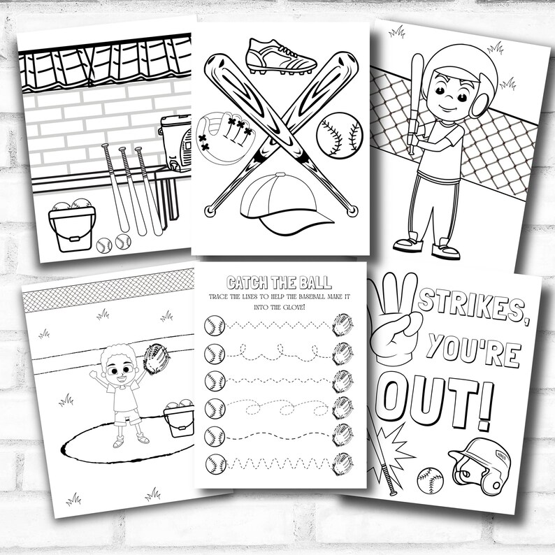 Printable Sports Coloring Pages for Kids Digital Downlaod | Etsy