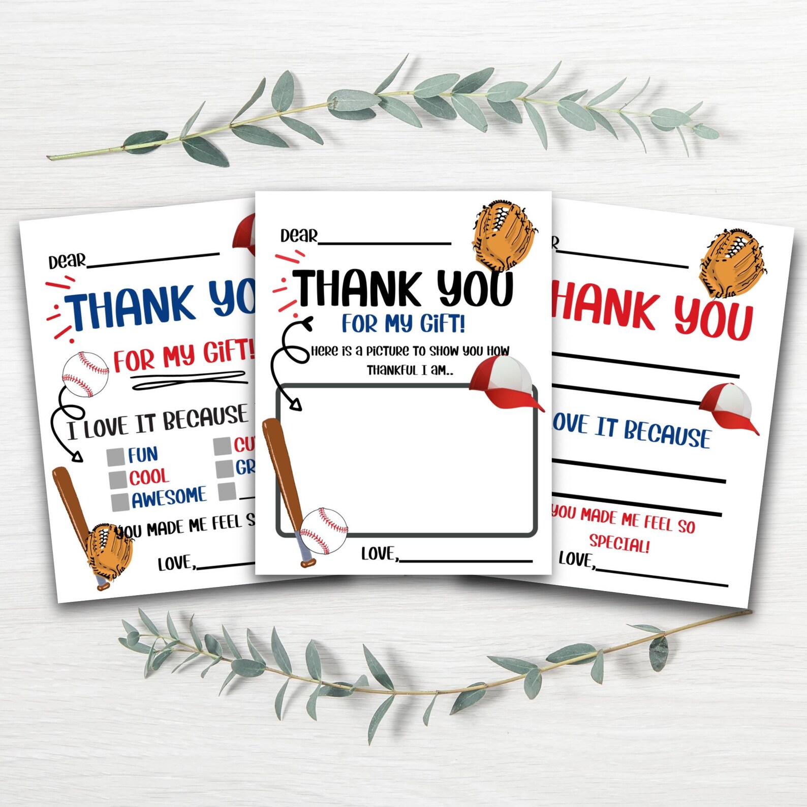 Sports PRINTABLE Bundle Kids Thank You Cards for Toddler - Etsy