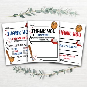 Sports PRINTABLE Bundle Kids Thank You Cards for Toddler Birthday ...