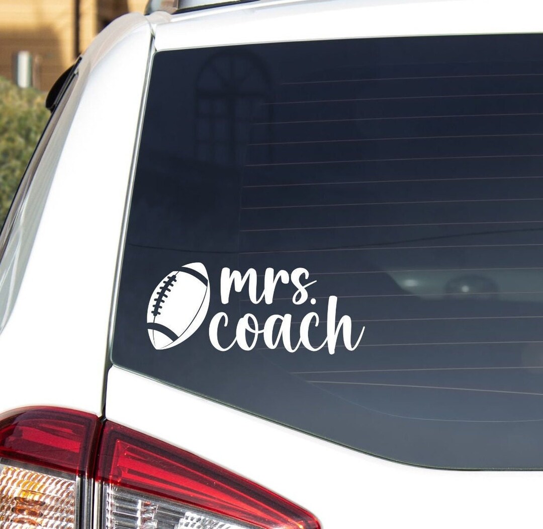 Mrs. Coach Vinyl Decal for Coaches Wife Gift Decal for Car Tumbler Mug ...