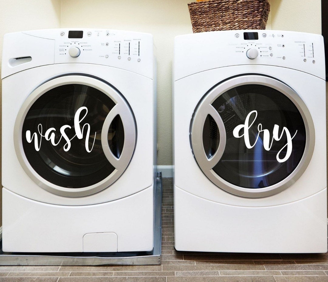 Wash and Dry Vinyl Decals for Laundry Farmhouse Décor Washer Dryer ...